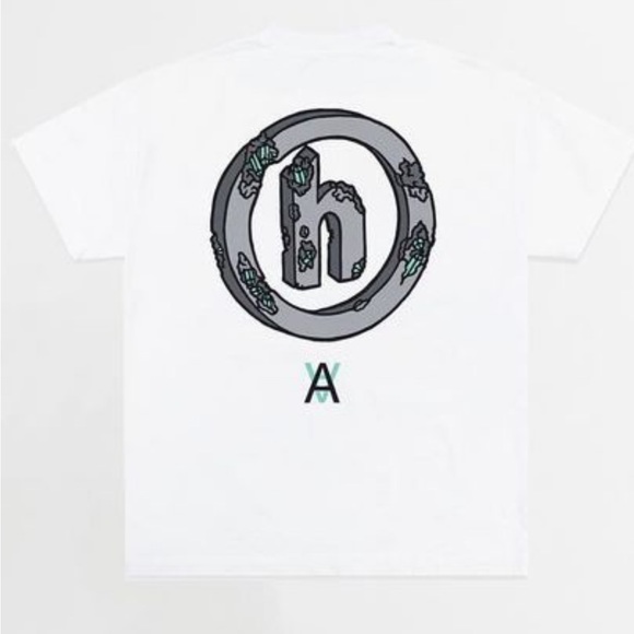 Hidden | Shirts | Hidden X Daniel Arsham Eroded H Logo Tee White Xl ...